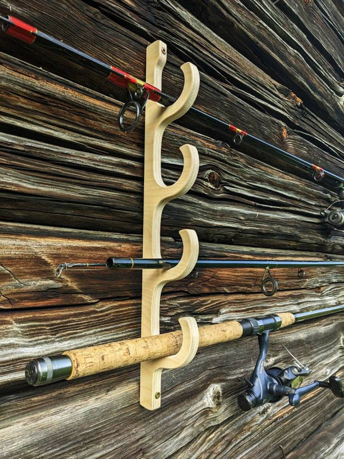 Fishing Rod Rack Wall, Ceiling Fishing Rod Holder, Gift for Fisherman ...