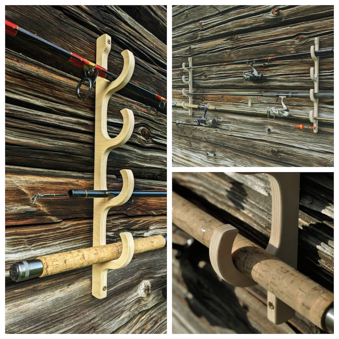 Fishing Rod Rack Wall, Ceiling Fishing Rod Holder, Gift for Fisherman ...