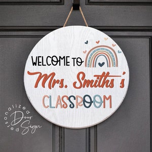Personalized Teacher Door Hanger Teacher Door Sign Custom - Etsy