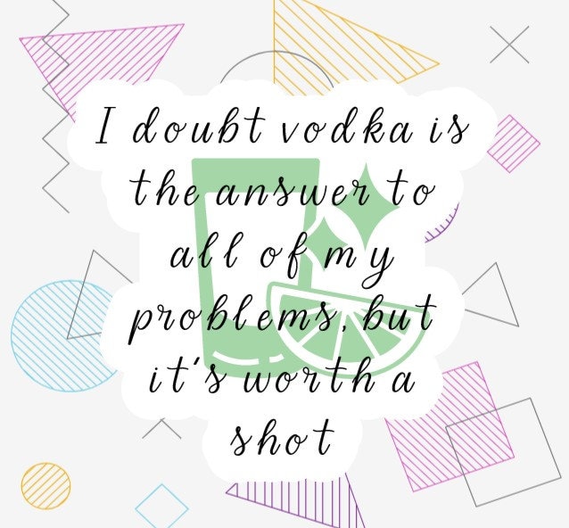 Funny Drinking Stickers Meme Stickers Quirky Stickers - Etsy