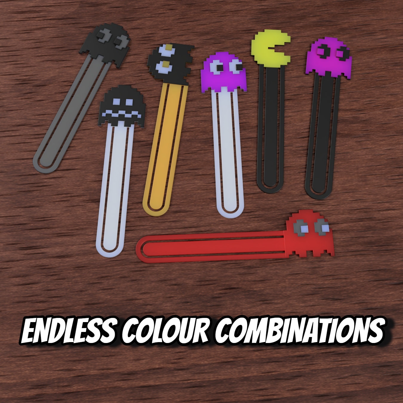 Custom Pac-man Themed Bookmarks X5 Retro Arcade Game Style - Etsy