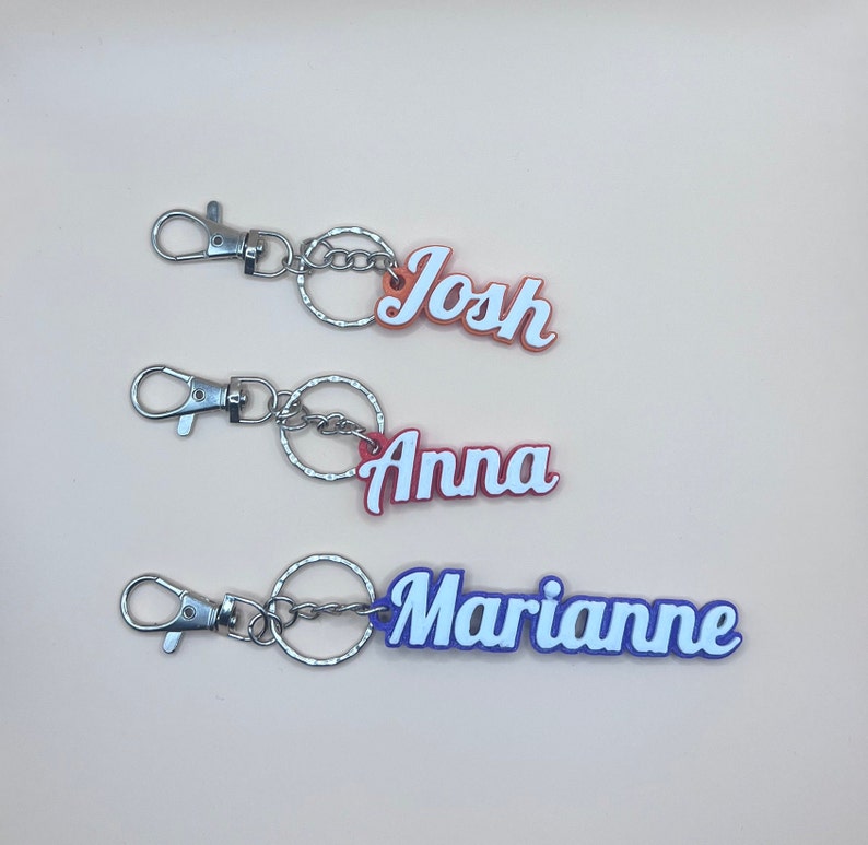 Custom Name Tag Keychain, Personalized Keyring Name Tags in a Variety ...