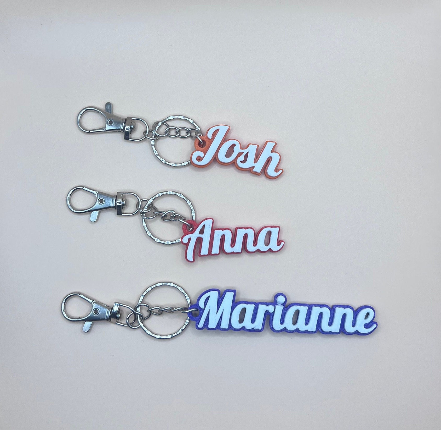 Custom Name Tag Keychain, Personalized Keyring Name Tags in a Variety ...