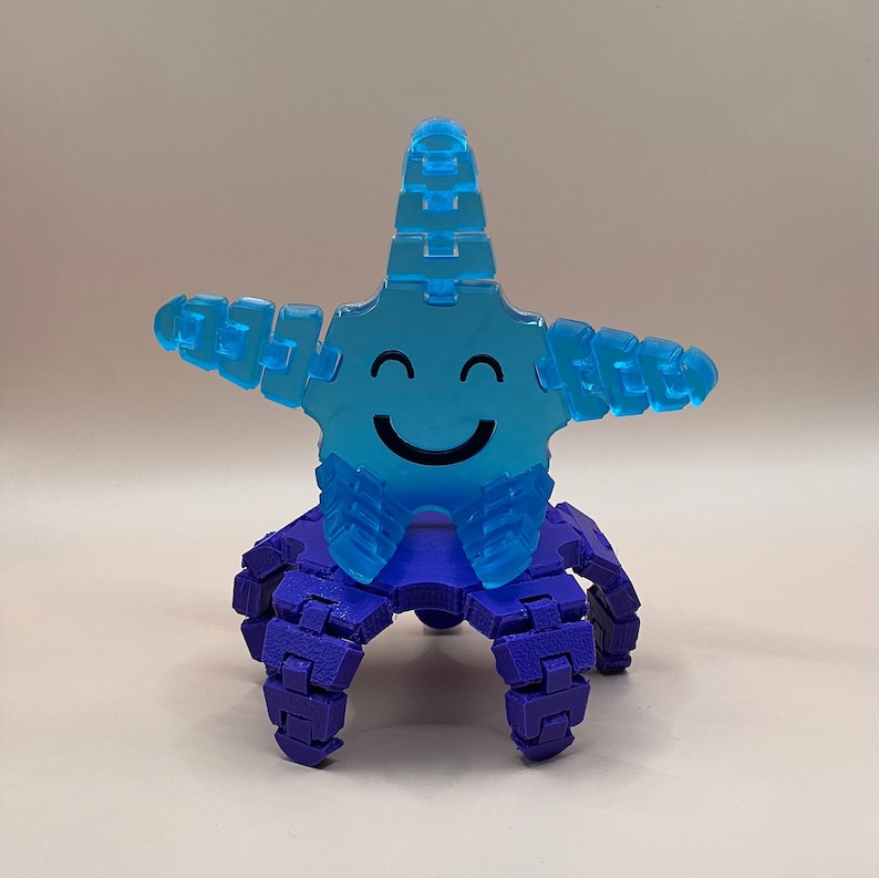 3D Printed Articulated Animal Starfish Printed in SLA or FDM. - Etsy
