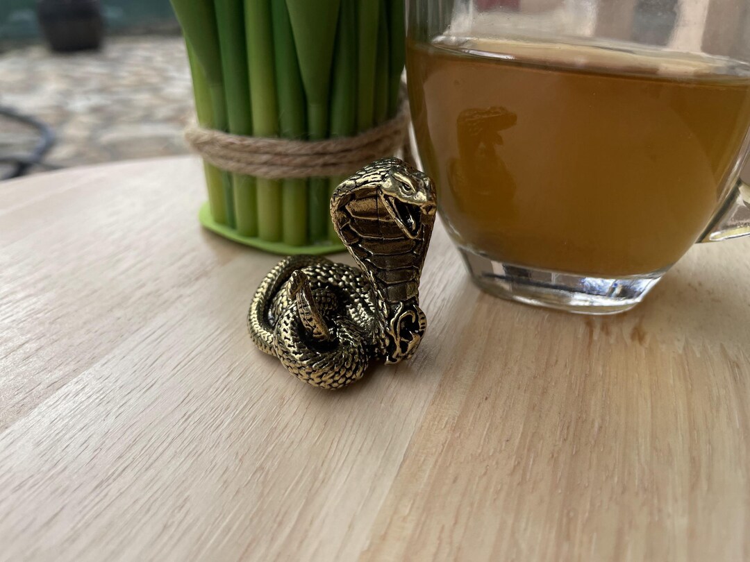 Tea Pet Cobra Snake Figure Feng Shui Bronze Figurine Zen Decoration - Etsy
