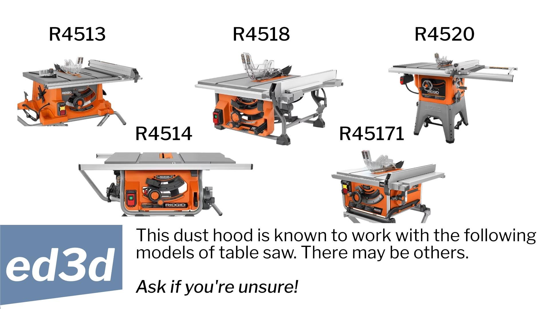 RY1 RG High efficiency Table Saw Dust Collection Blade Guard Hood for Woodworking Fits Ridgid R4512 R4513 R4514 R45171 R4518 R4520 Etsy