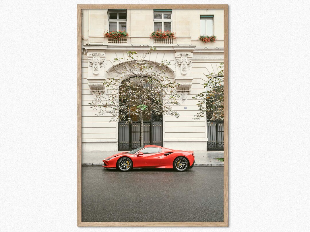 Fine Art Print Red Ferrari Wall Art Photography Sport Car Home Decor ...