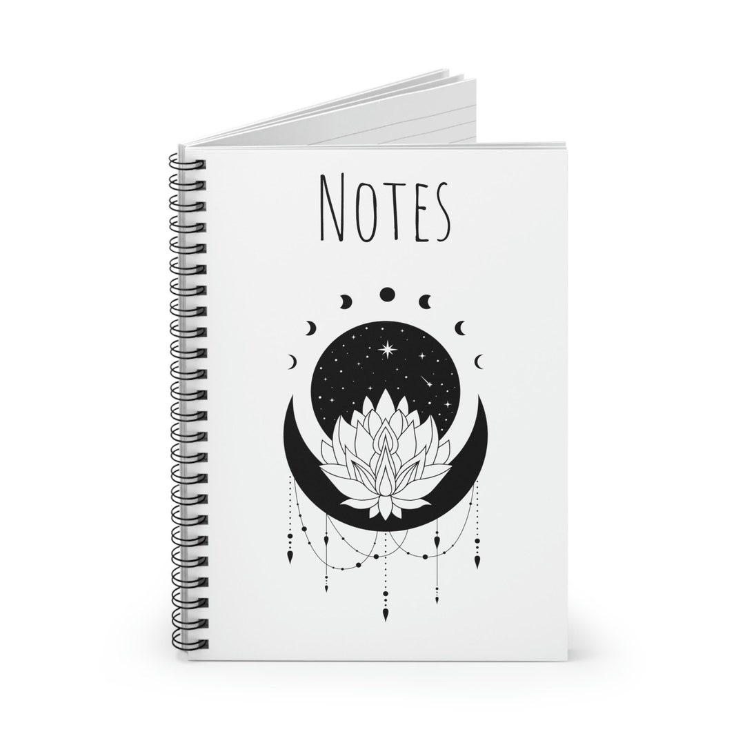 Lotus Moon Spiral Notebook Yoga Gifts Journal Spiritual - Etsy