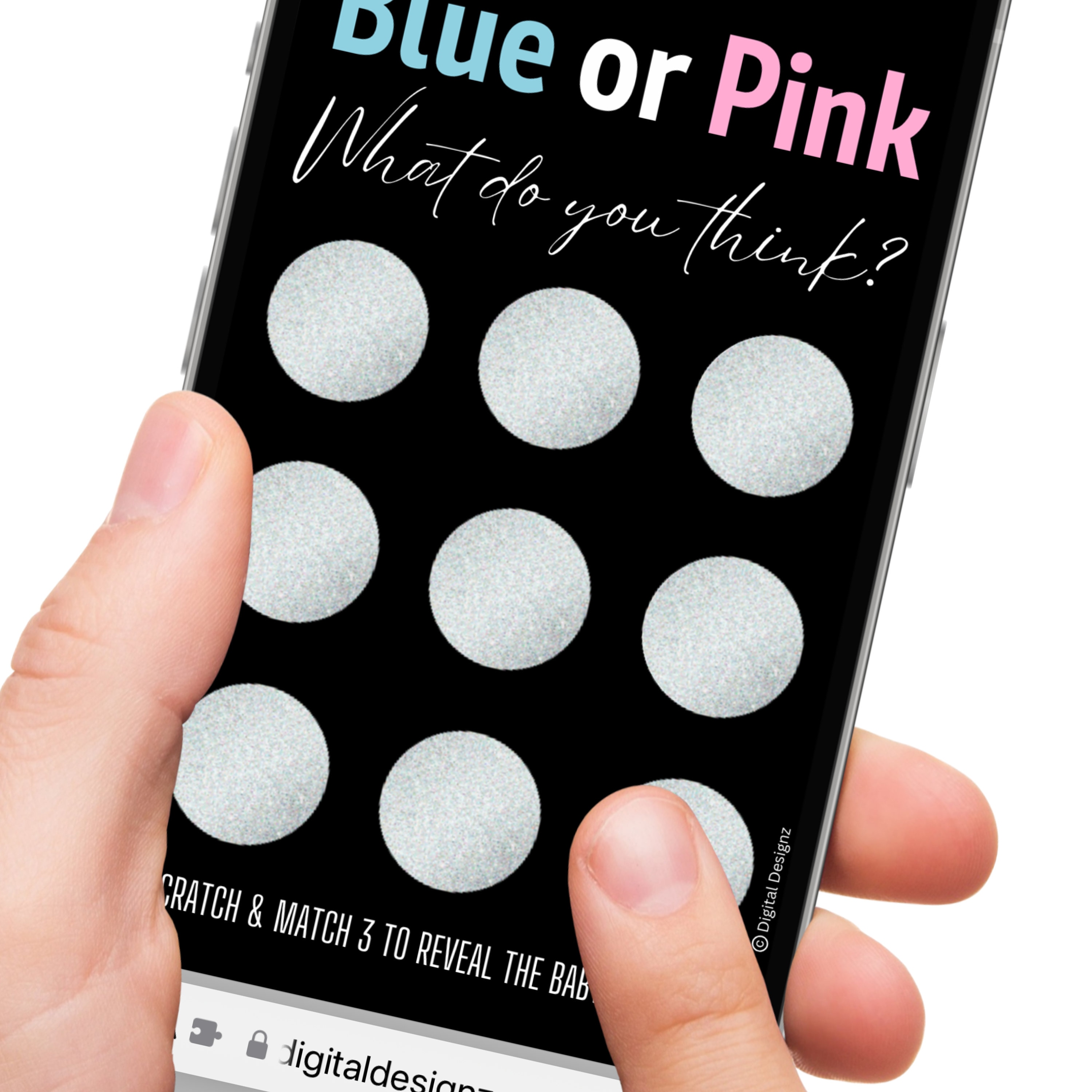 Gender Reveal Scratch Card, It's a Girl Digital Scratch off Card ...