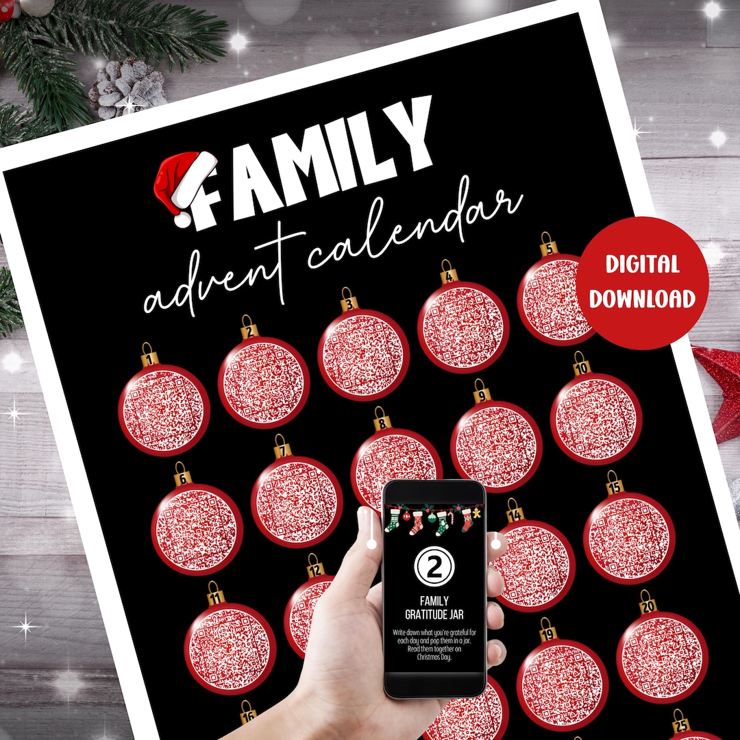 Christmas Advent Calendar, Family Christmas Countdown Calendar ...