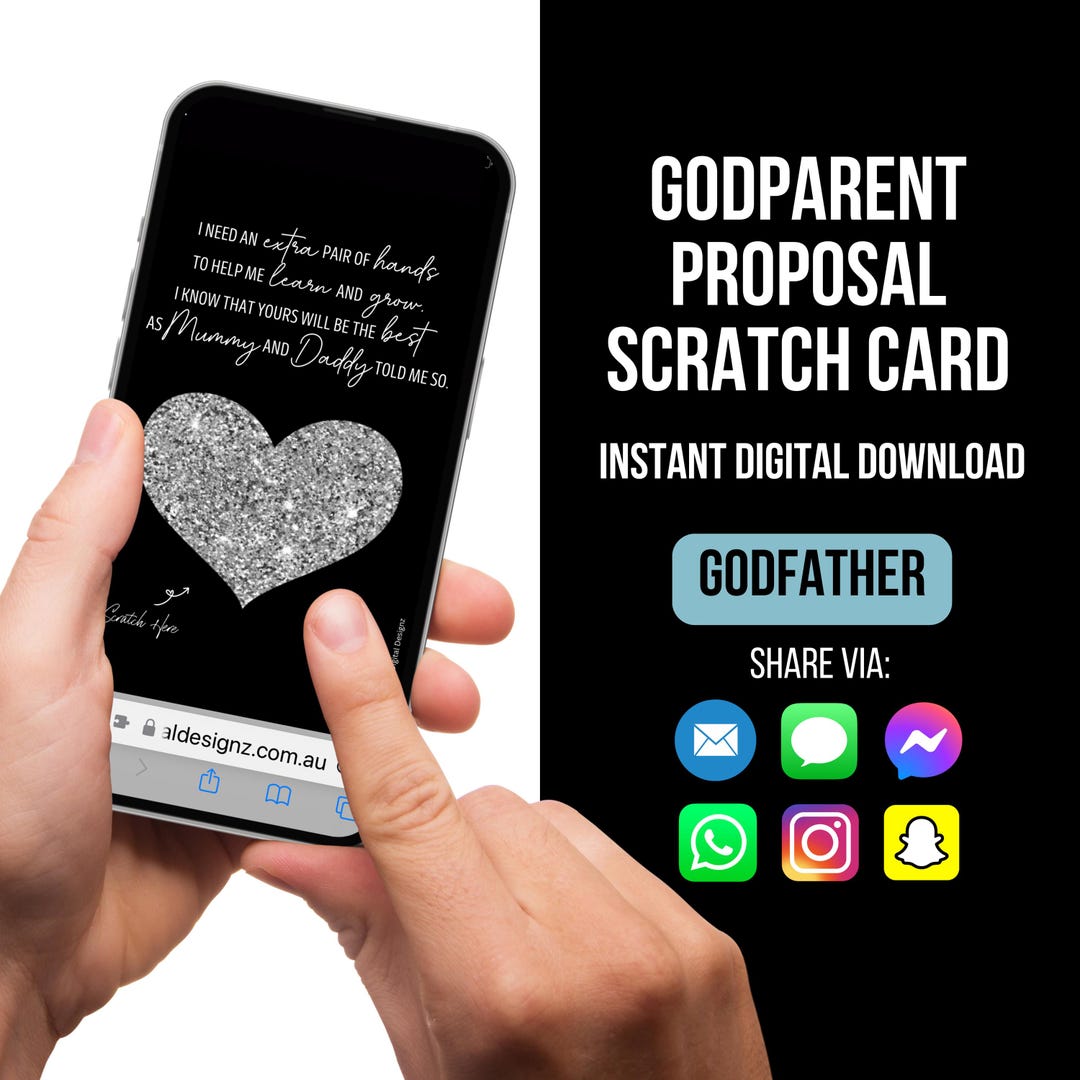 Godfather Proposal Card, Will You Be My Godfather? Godfather Scratch ...