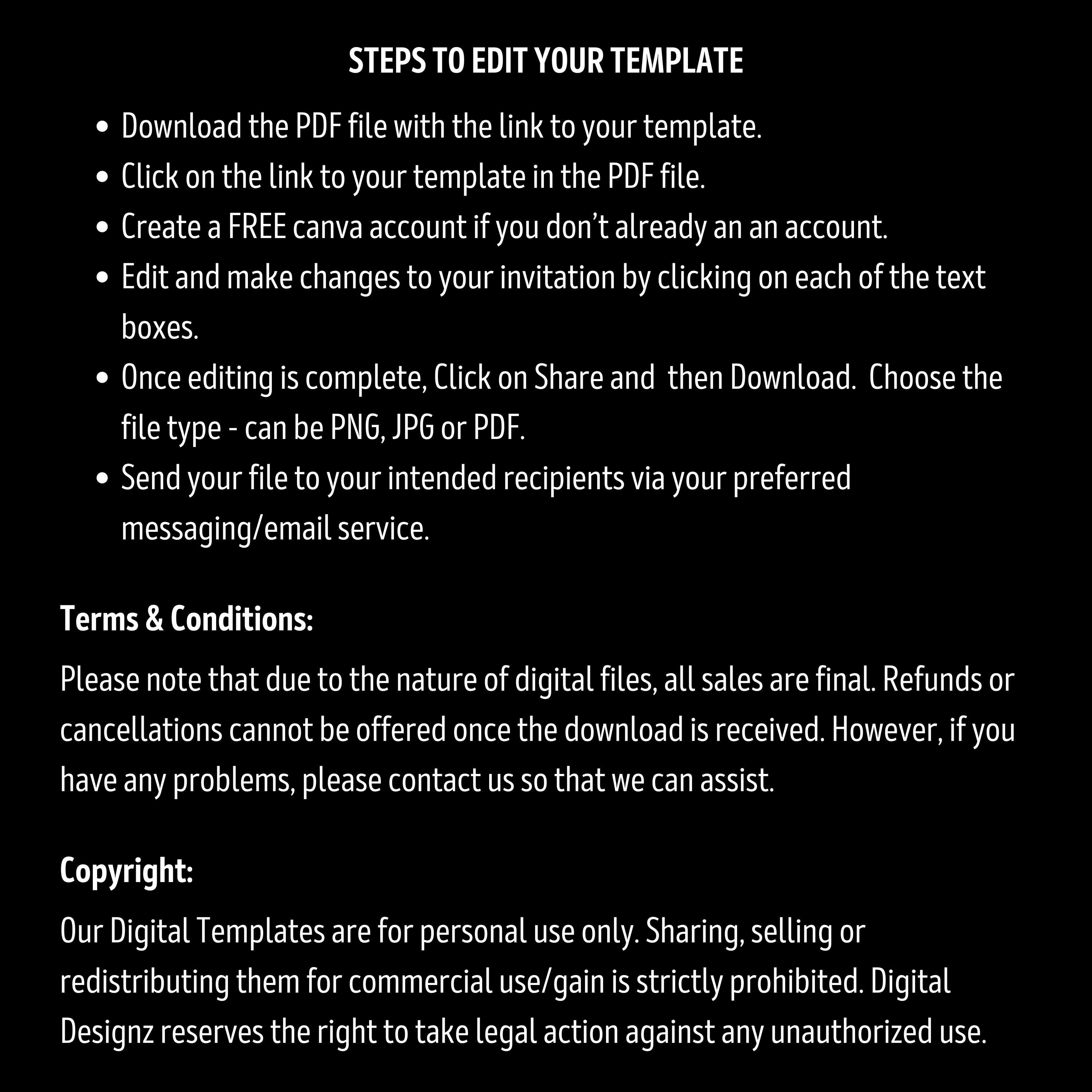 Digital Confirmation Invite Template, Electronic Confirmation ...