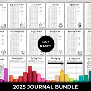 Tracker Bundle, Journal Trackers, Pixel Tracker, Printable Journal ...