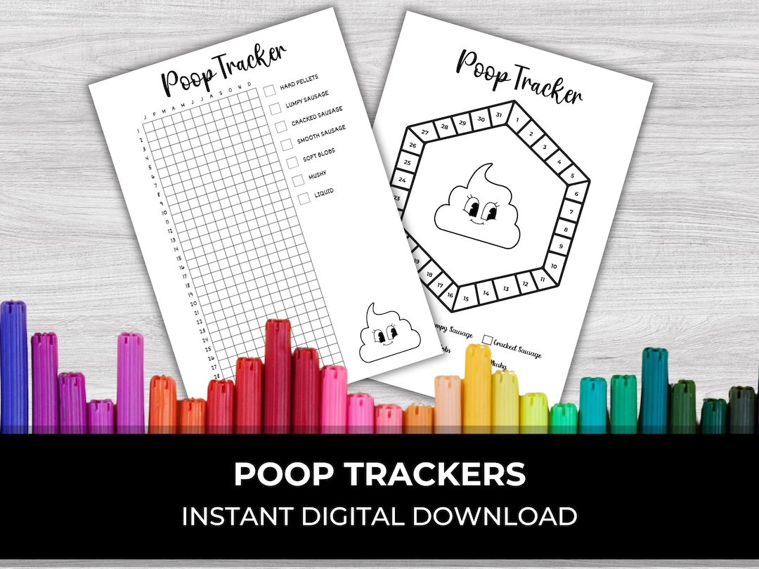 Poop Tracker Printable, Bowel Movement Tracker, Monthly Tracker ...
