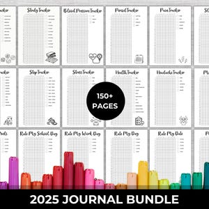 Tracker Bundle, Journal Trackers, Pixel Tracker, Printable Journal ...