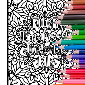 Printable Adult Coloring Pages, Swear Word Coloring Pages, Sarcastic ...