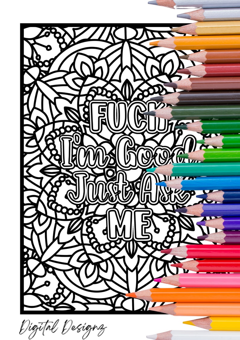 Printable Adult Coloring Pages, Swear Word Coloring Pages, Sarcastic ...
