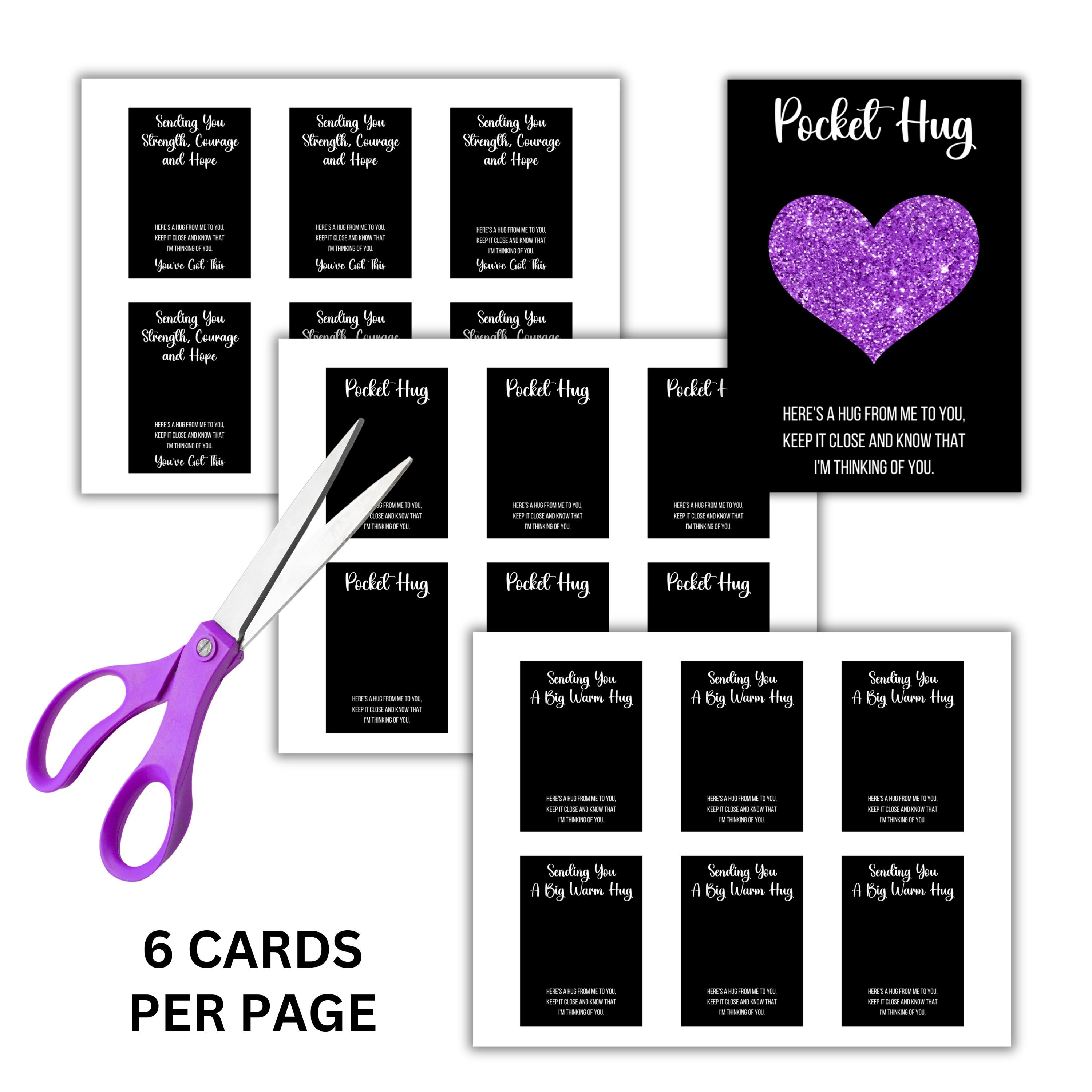 Printable Pocket Hug Holder, Display Card for Pocket Hug, Pocket Hug ...