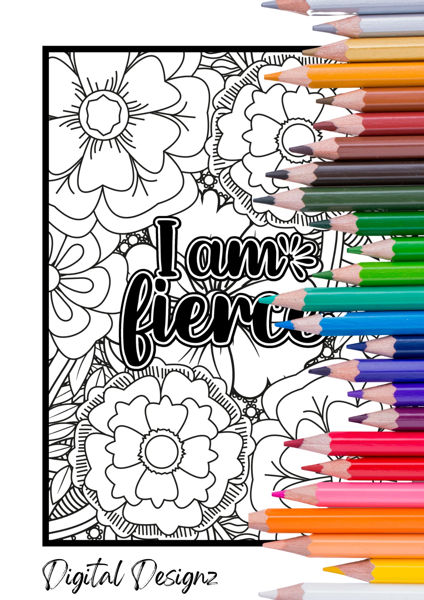 Positive Affirmation Coloring Pages Positive Mental Health - Etsy