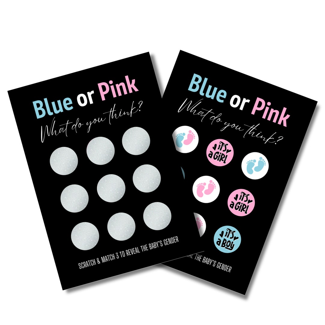 5 X Gender Reveal Scratch Cards, It's a Girl, Gender Reveal Ideas ...