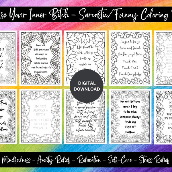 Printable Mindfulness Coloring Pages - Etsy