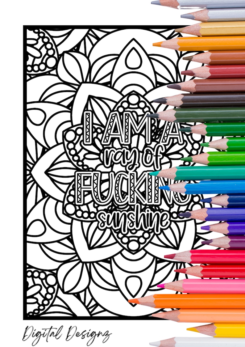 Printable Adult Coloring Pages, Swear Word Coloring Pages, Sarcastic ...