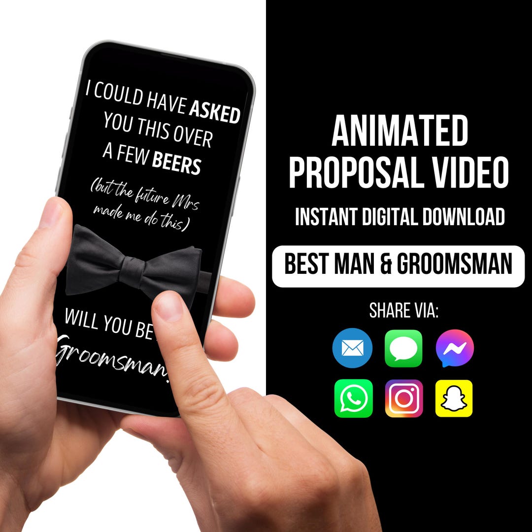 Best Man Proposal Video, Groomsmen Proposal Video, Groomsmen Invitation ...