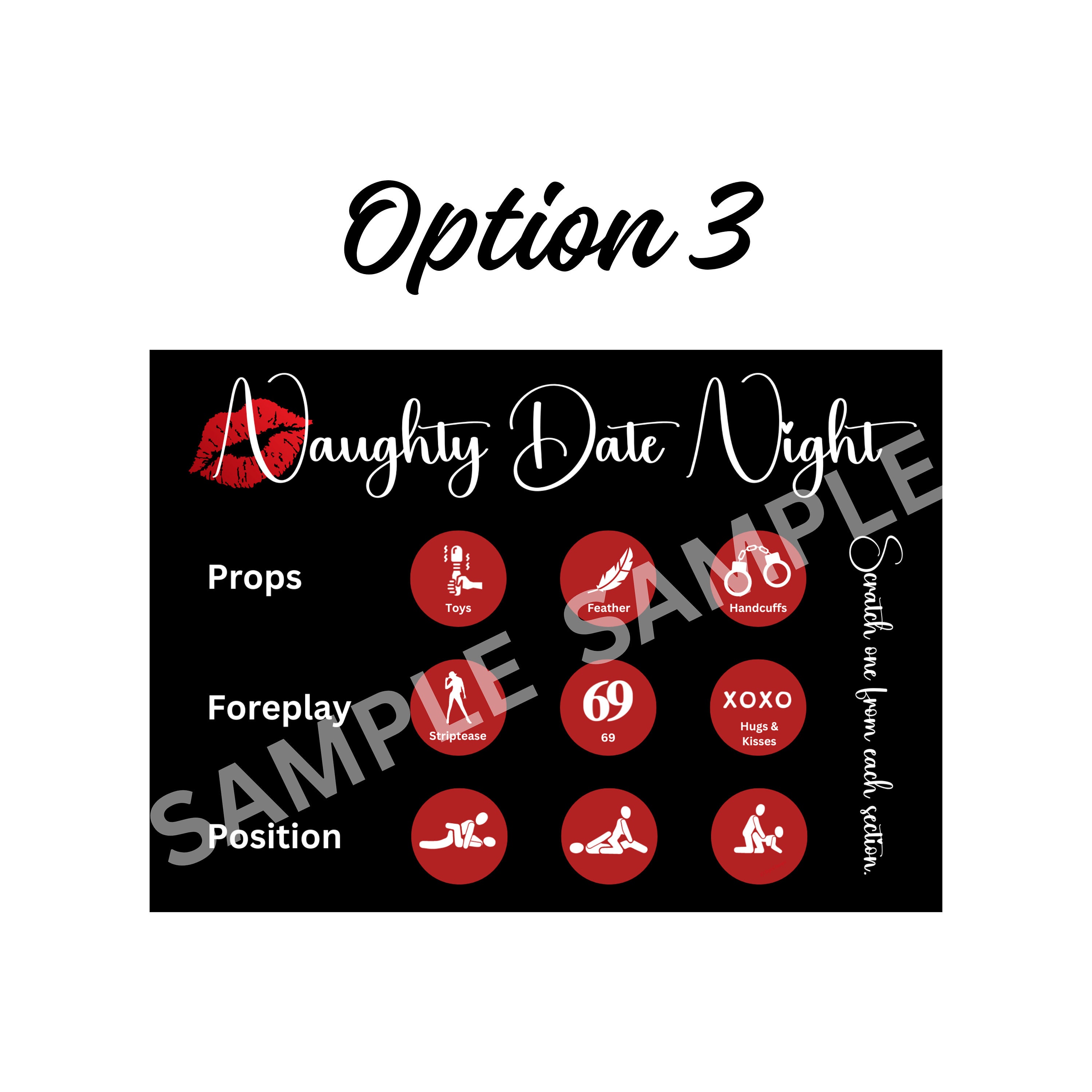 Naughty Date Night Scratch Card, Date Night Card, Naughty Scratch Card ...