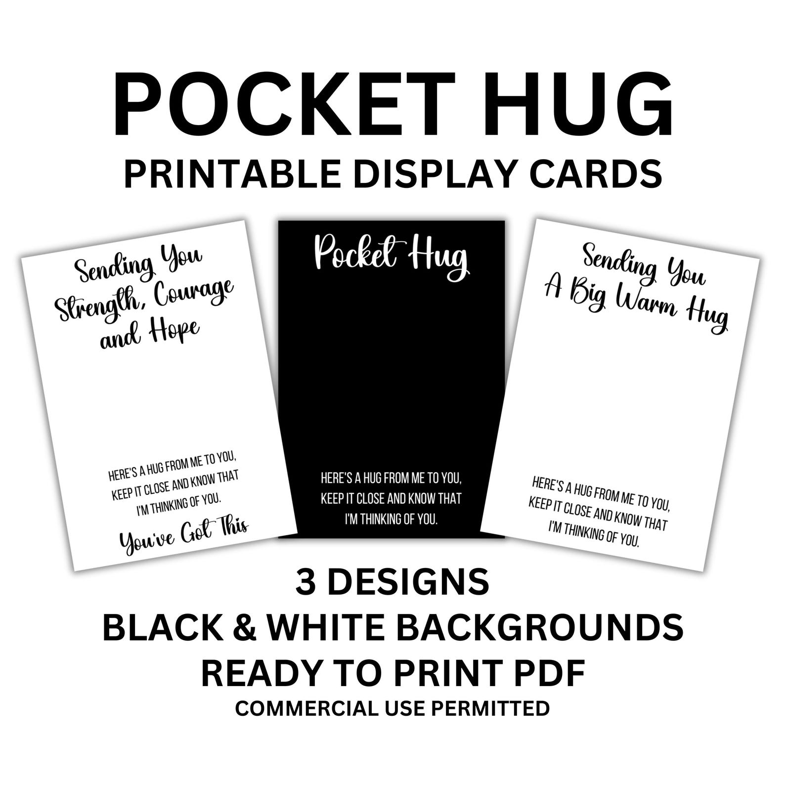 Printable Pocket Hug Holder, Display Card for Pocket Hug, Pocket Hug ...