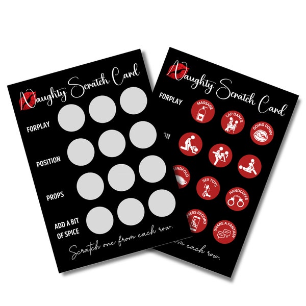 Naughty Scratch Card, Scratch Card for Him, Scratch off Cards, Birthday Gift for Him, Gift for ...