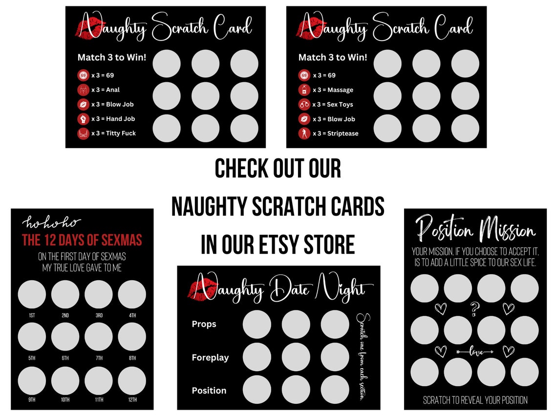 Scratch Off Card Naughty Scratch Card Sex Scratch Card Anniversary