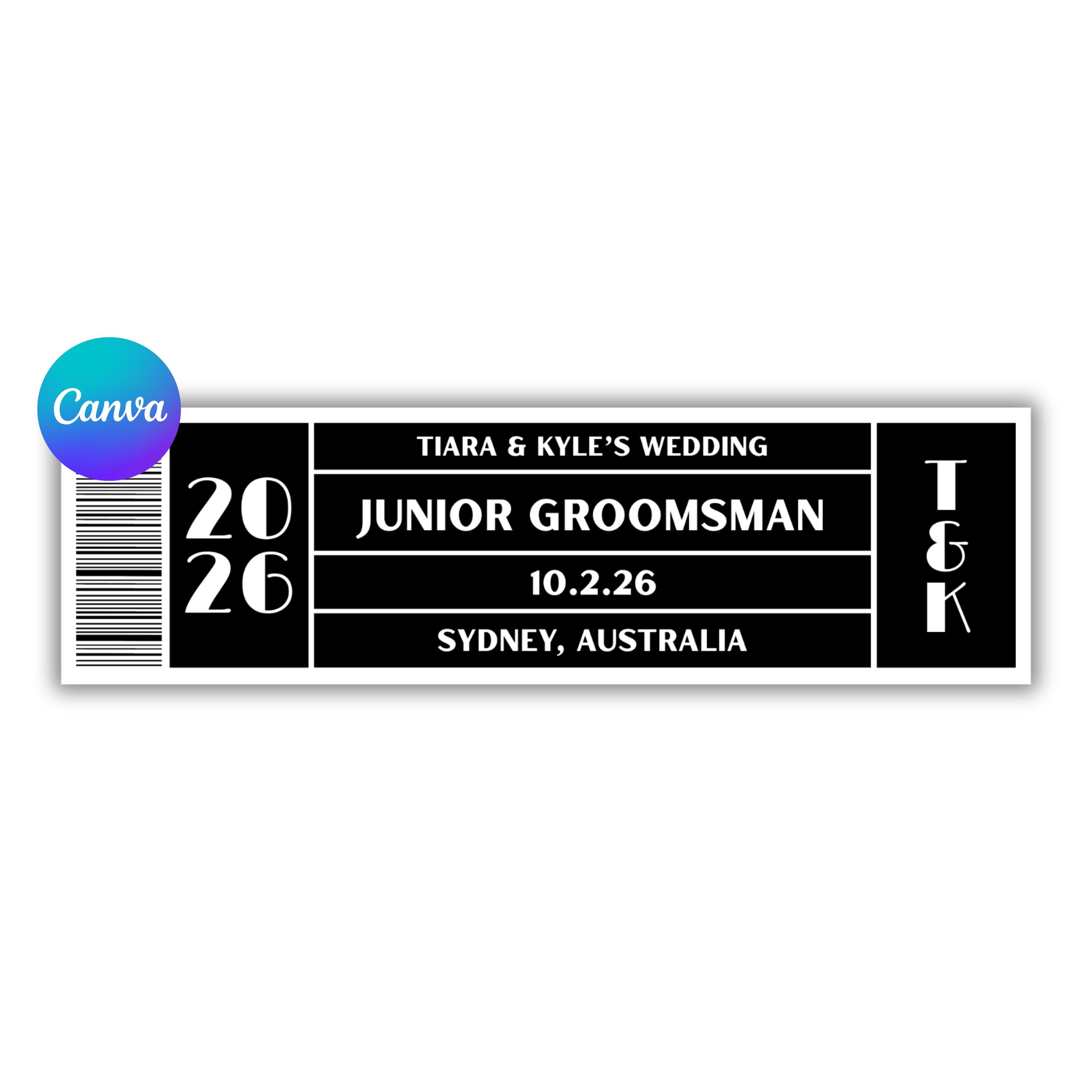 Groomsman Gift Box Label, Best Man Gift Box DIY Sticker, Groomsmen ...