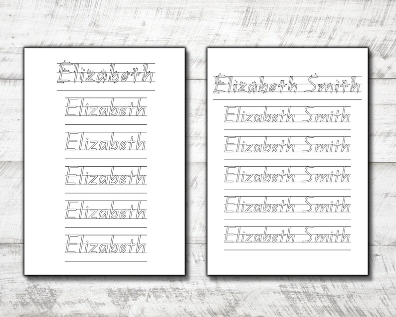Qld Font Custom Name Tracing Worksheets Custom Handwriting - Etsy Australia