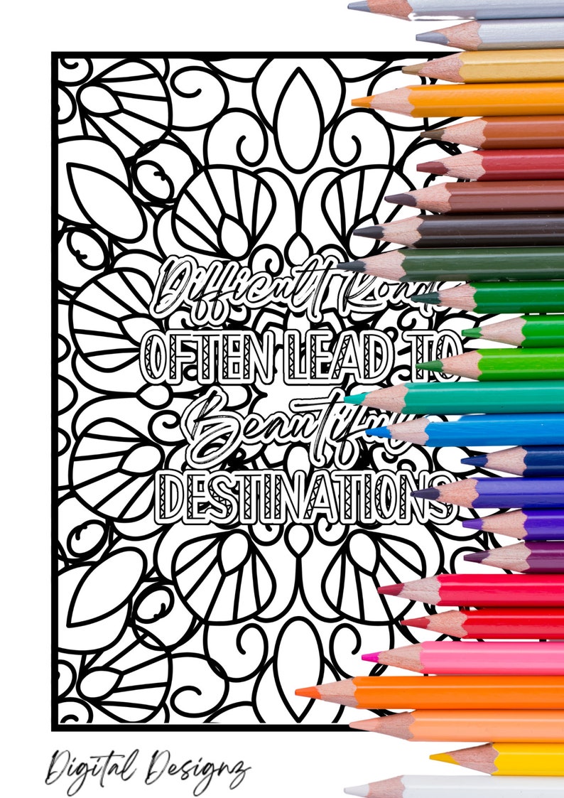Adult, Teen Coloring Pages, Inspirational and Motivational Coloring ...