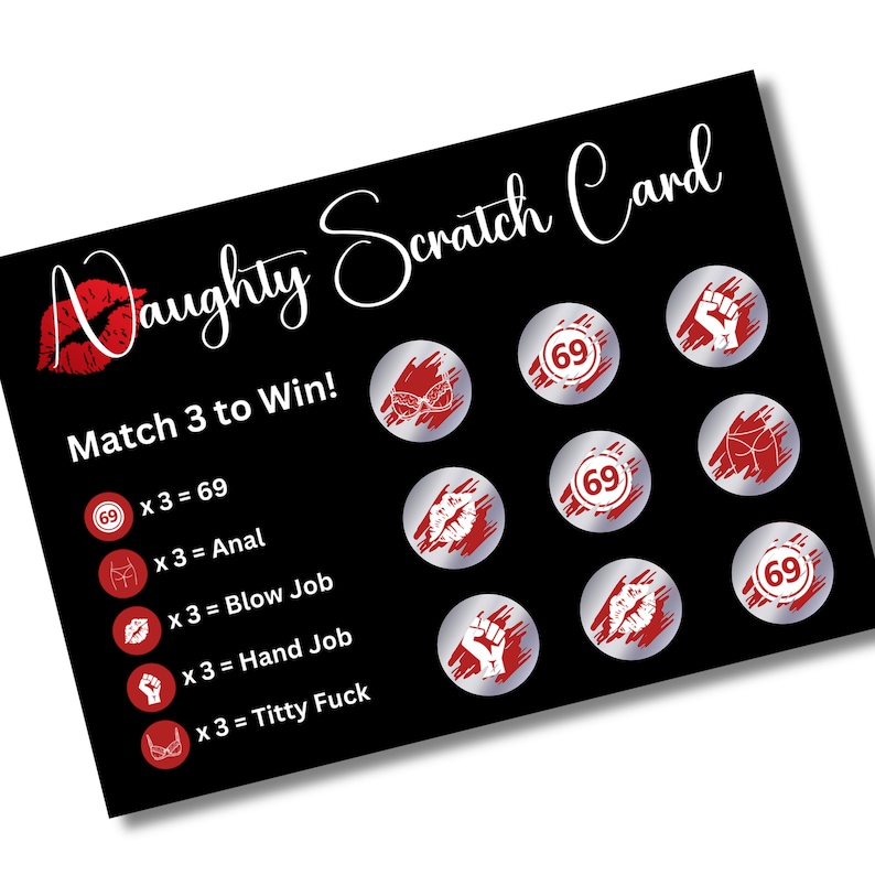 Naughty Scratch Card, Scratch Card for Him, Scratch off Cards, Birthday ...