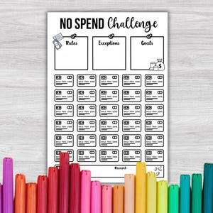 Spending Tracker, Finance Tracker, No Spend Month, Journal Trackers ...