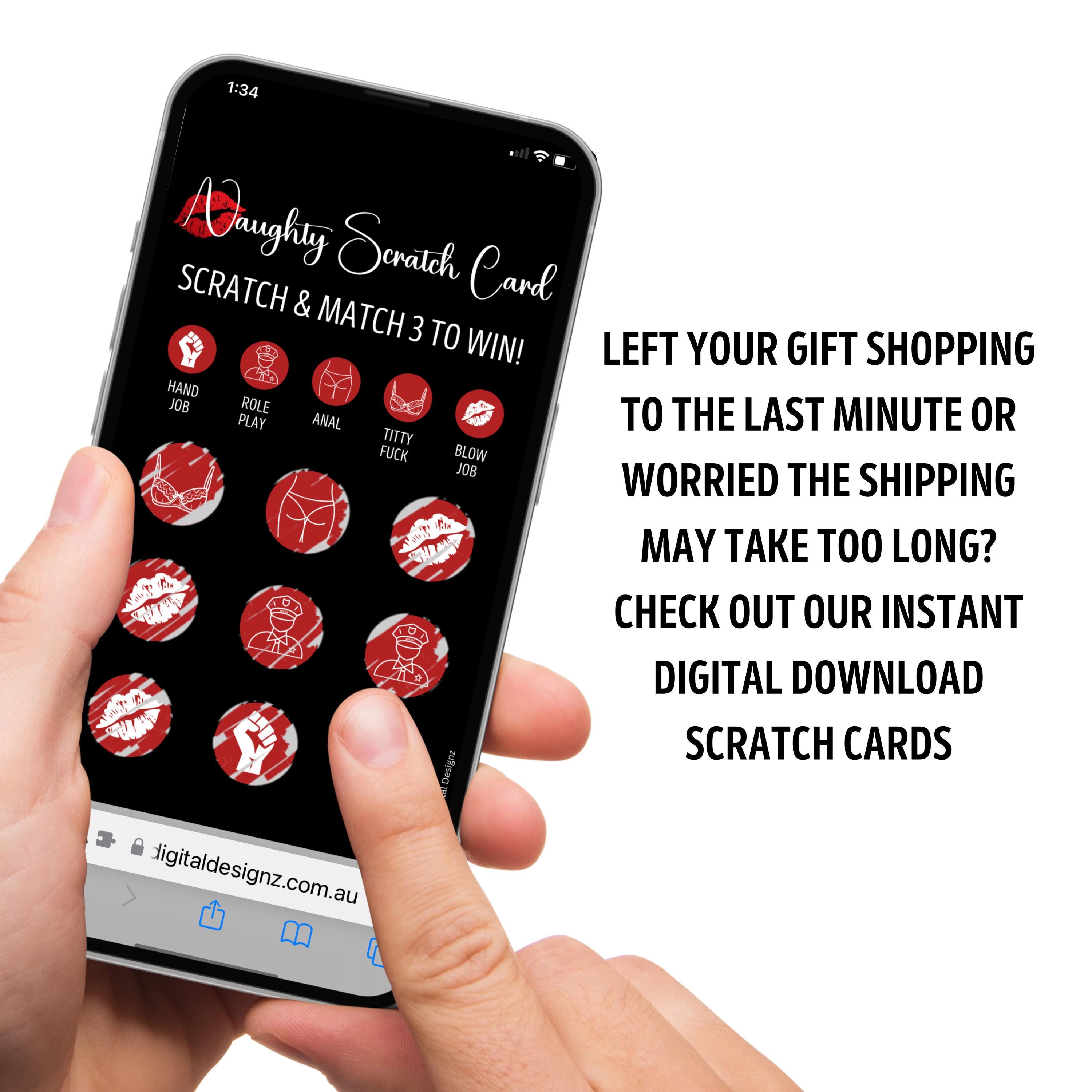 Naughty Scratch Card, Scratch Card for Him, Scratch off Cards, Birthday ...