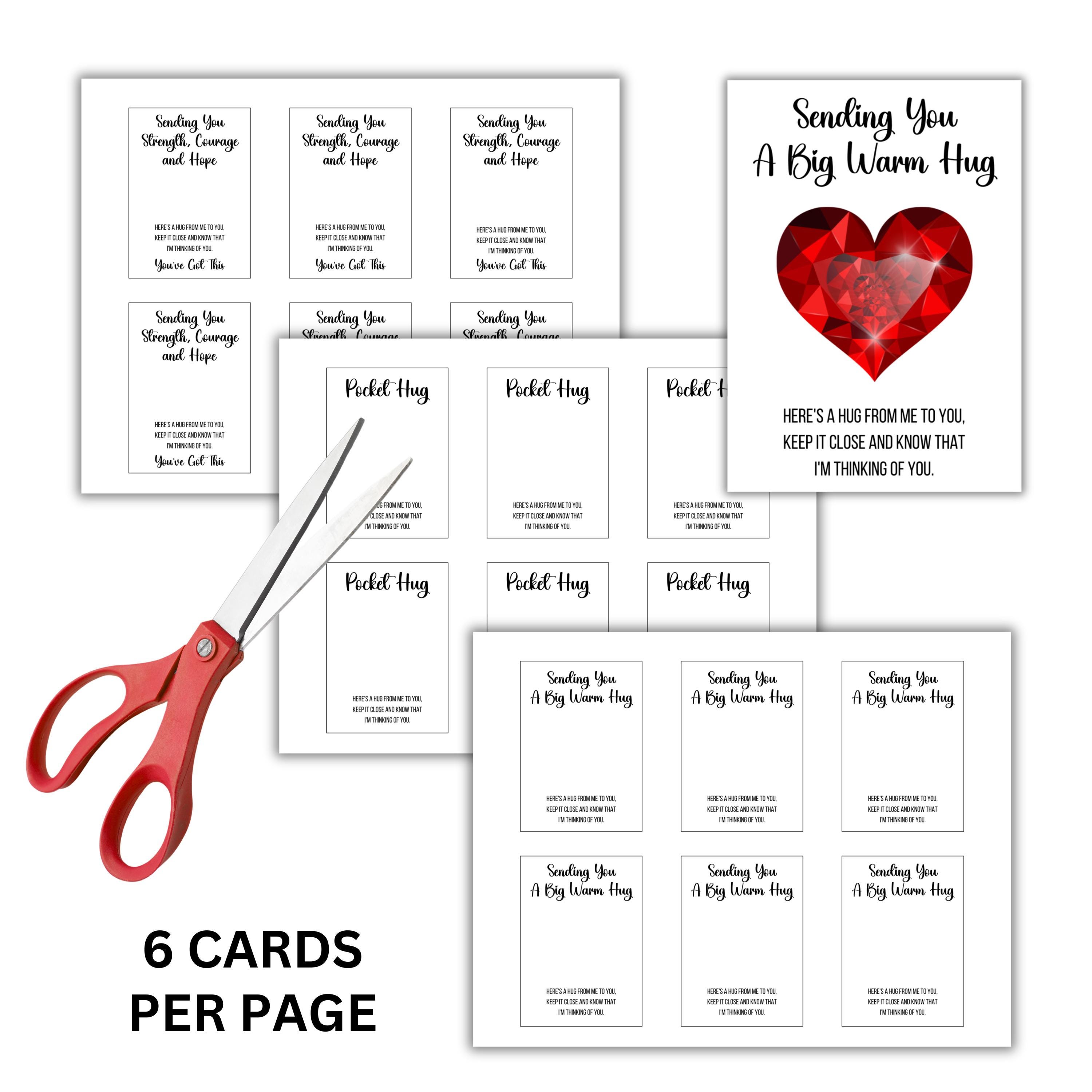 Printable Pocket Hug Holder, Display Card for Pocket Hug, Pocket Hug ...