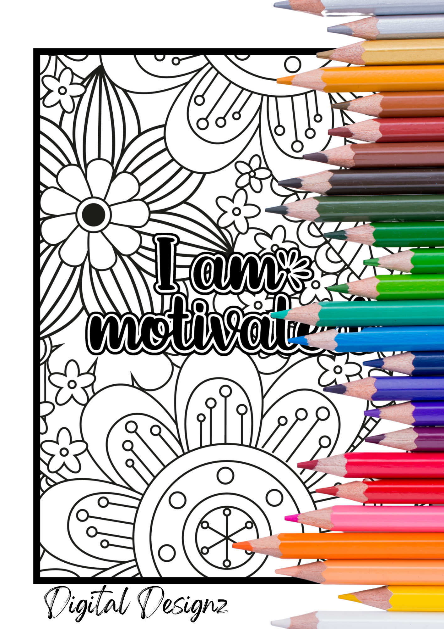 Positive Affirmation Coloring Pages Positive Mental Health - Etsy