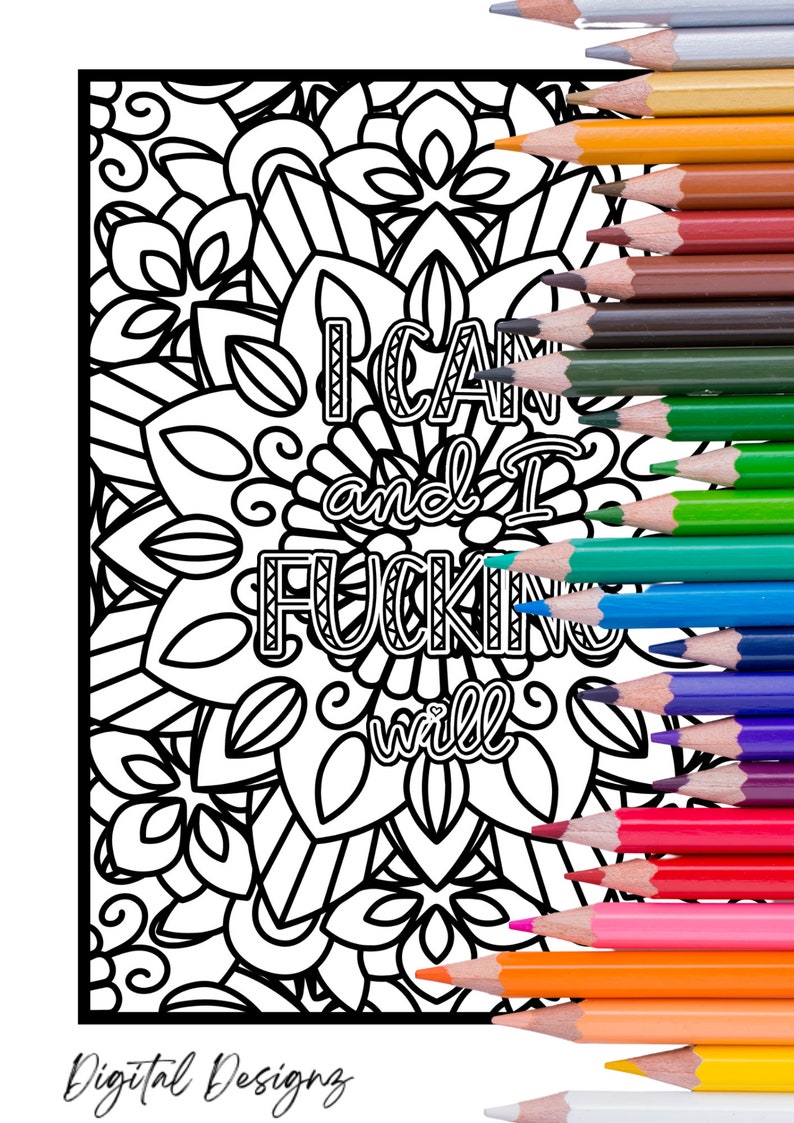 Printable Adult Coloring Pages, Swear Word Coloring Pages, Sarcastic ...
