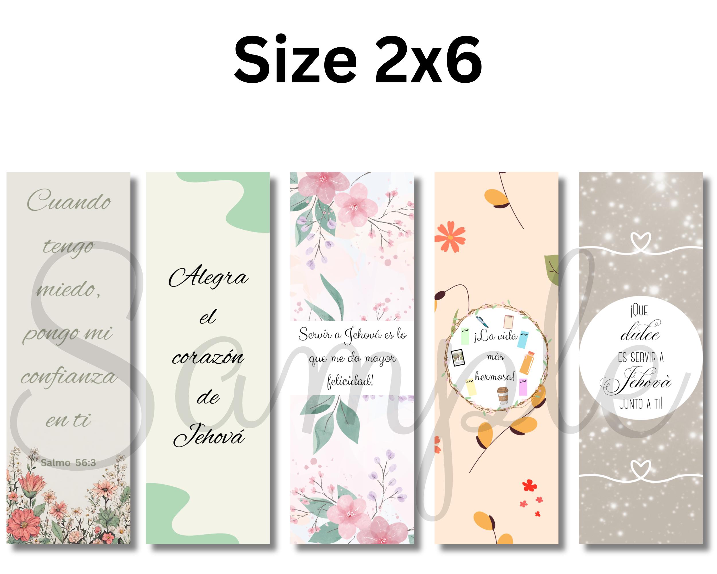 JW Español Bookmarks: Floral Printable Set (digital Download) - Etsy