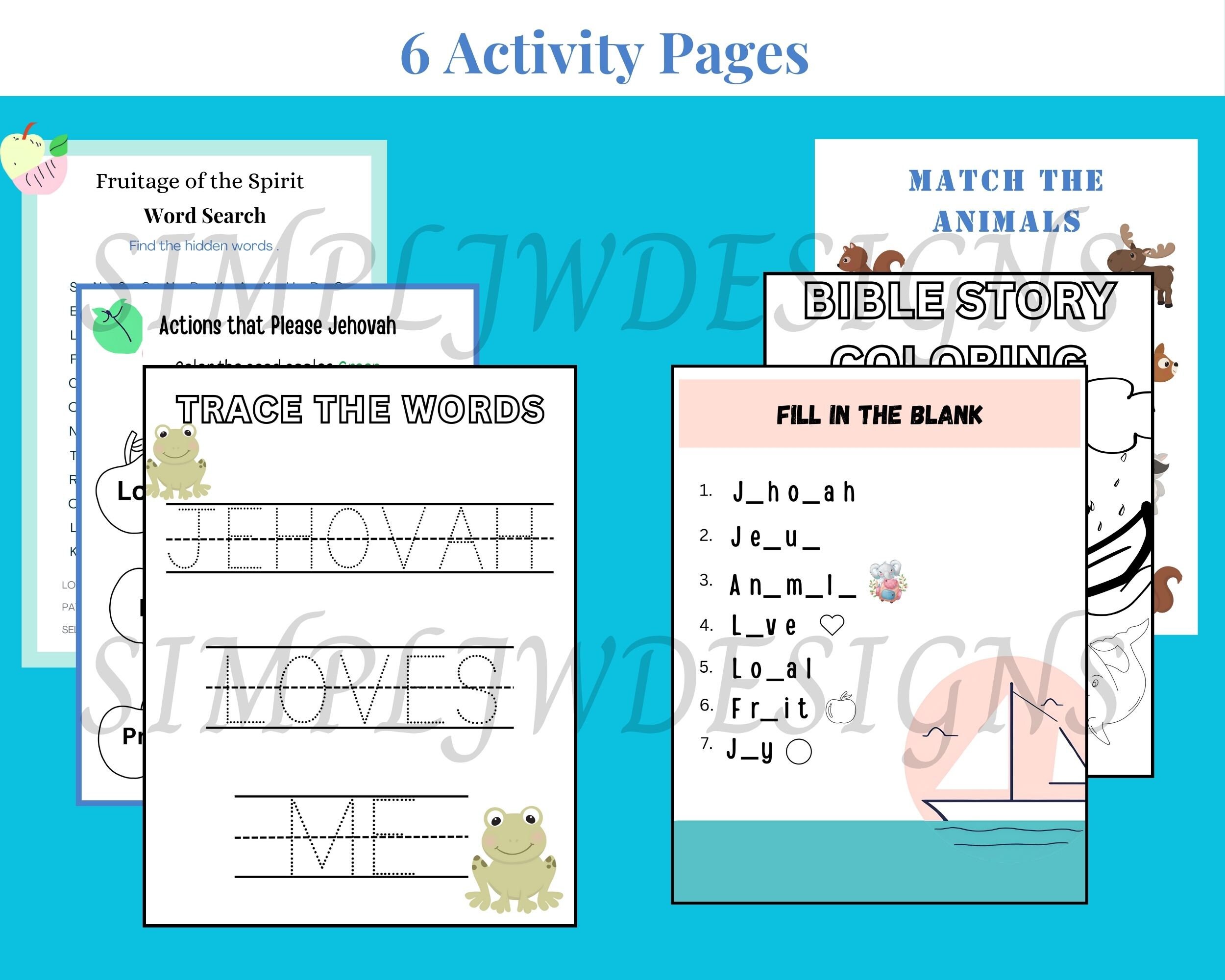 JW Kids Activity Sheets - Etsy