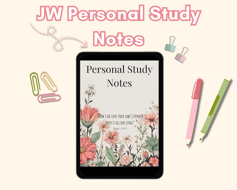JW Personal Study Notebook | Jw Digital Notes - Etsy