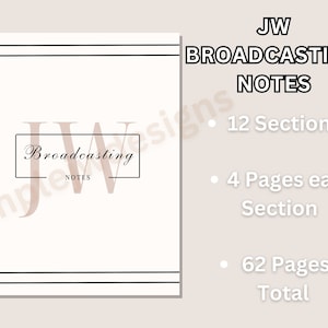 Jw Broadcast | Jw Digital Broadcast Notebook | Jw Notes - Etsy