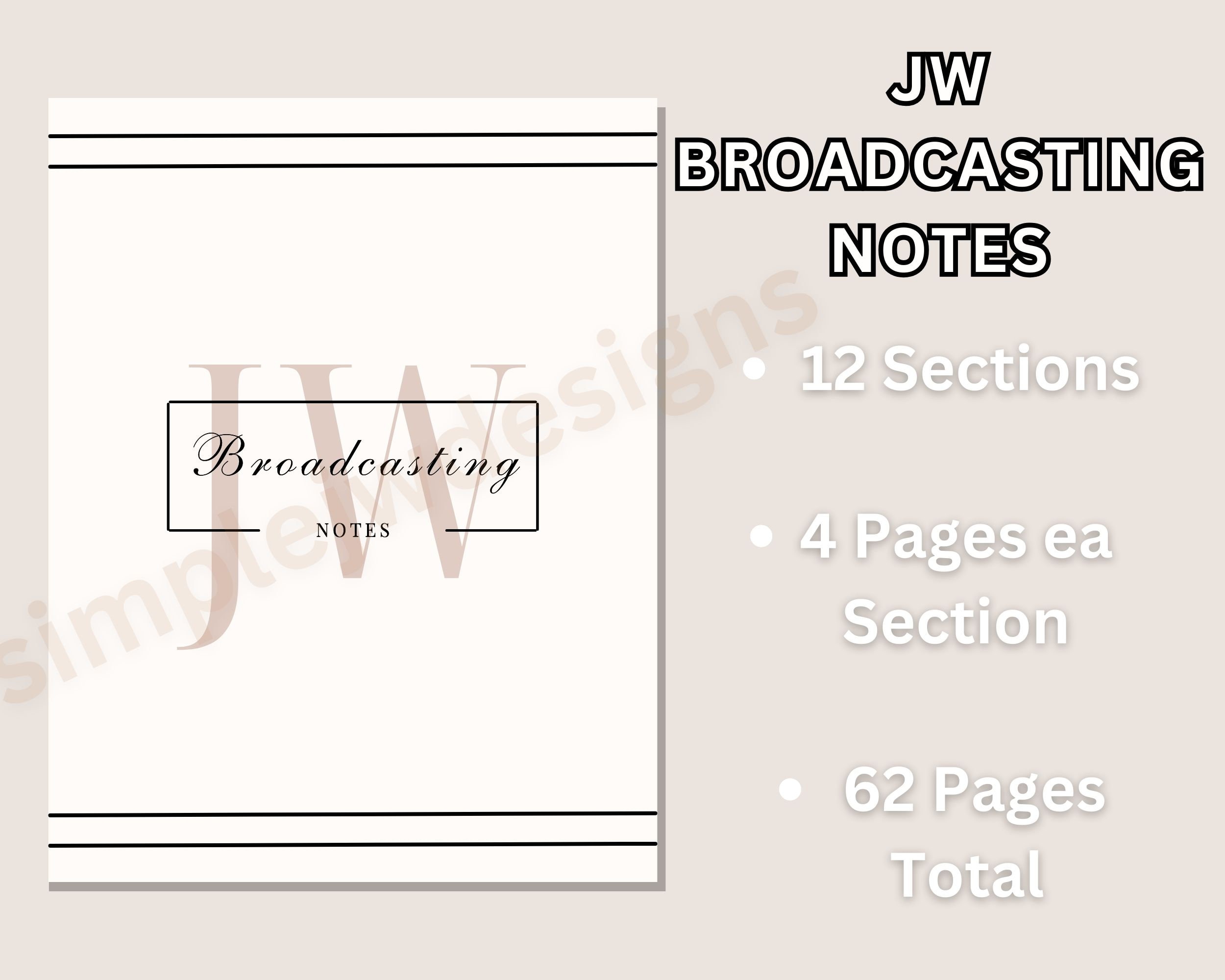 Jw Broadcast | Jw Digital Broadcast Notebook | Jw Notes - Etsy