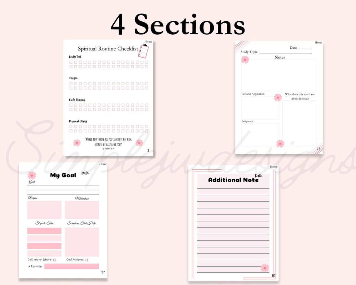 JW Personal Study Notebook | Jw Digital Notes - Etsy
