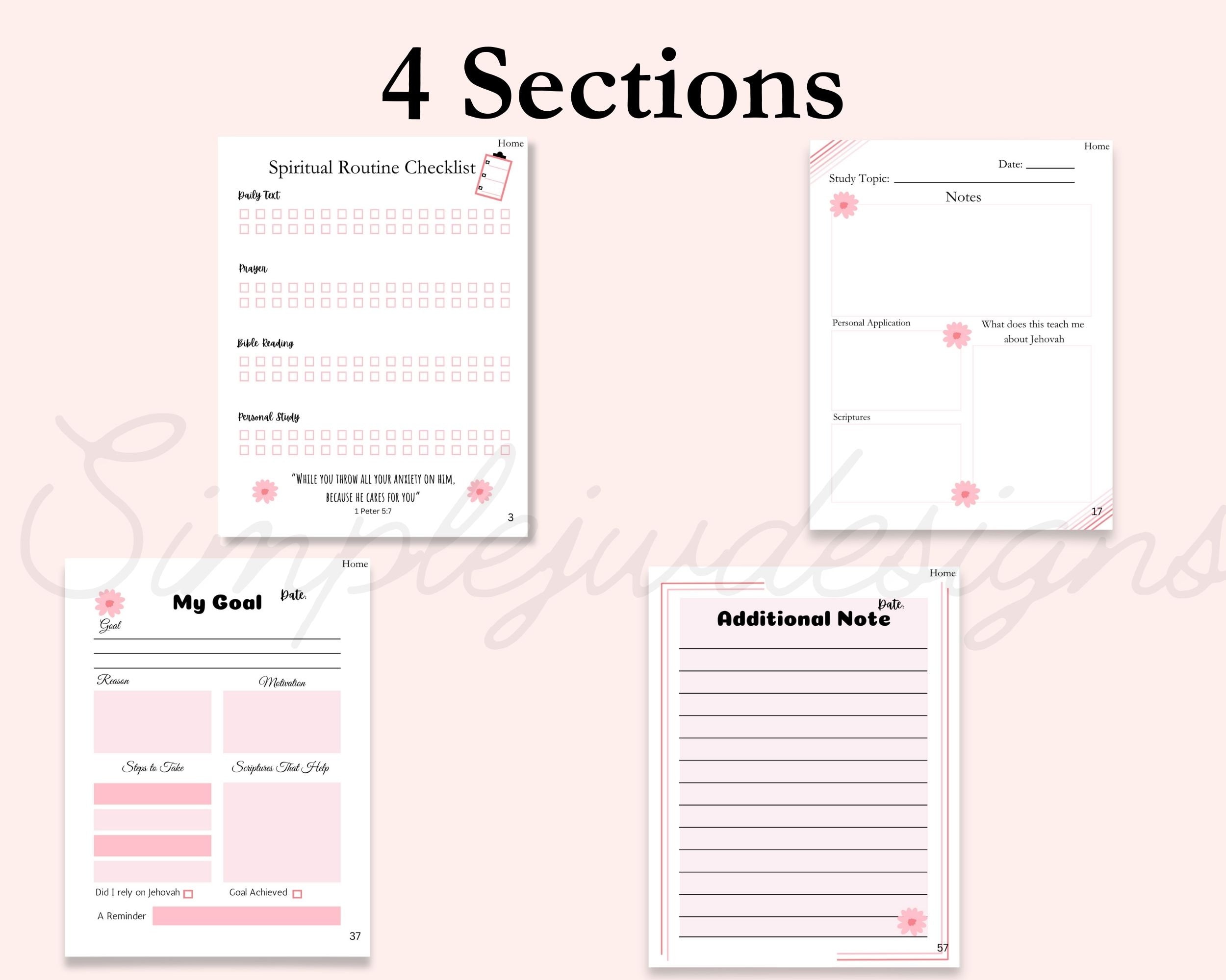 JW Personal Study Notebook | Jw Digital Notes - Etsy