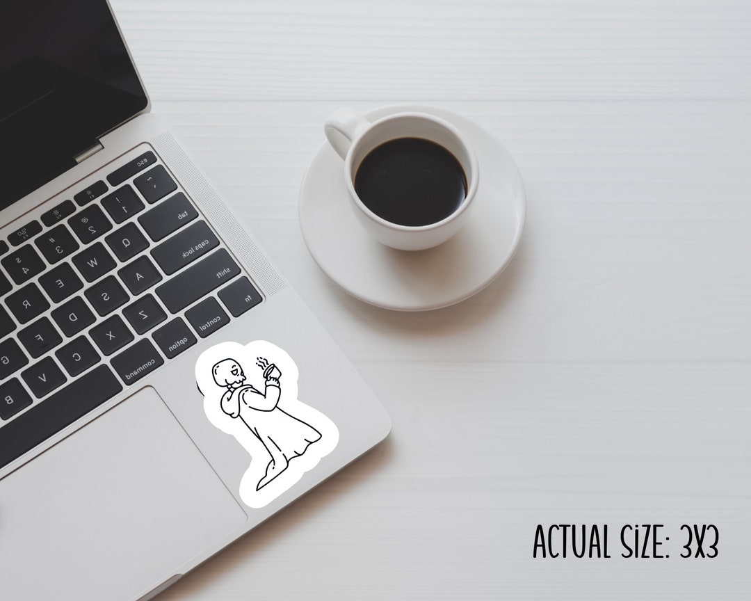 Laptop Sticker - Grim Reaper Sticker - Coffee Sticker - Yeti Sticker ...