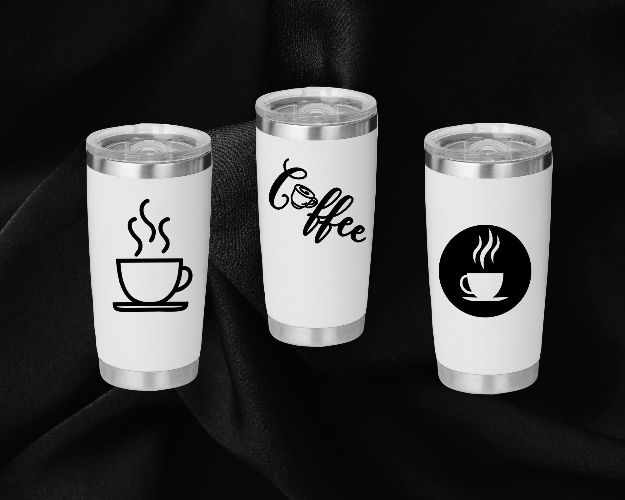 Coffee Cup Decal - Coffee Cup Sticker - Coffee Vinyl Decal - Tumbler ...