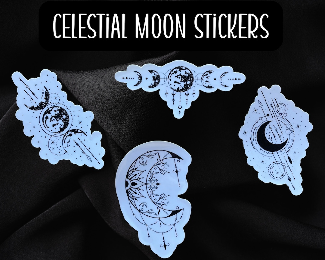 Moon Sticker - Celestial Moon Stickers - Planner Sticker - Journal ...